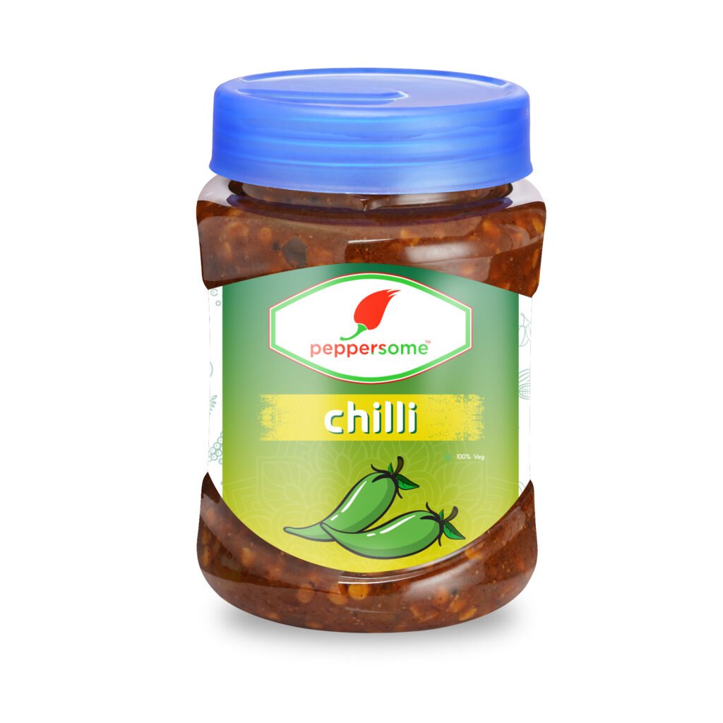 Green chilli pickle - www.peppersome.com