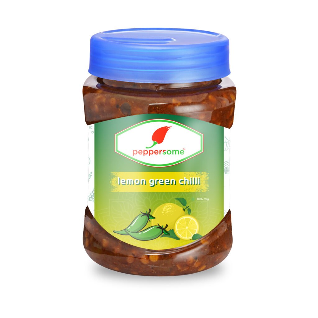 Lemon Green Chilli Pickle - www.peppersome.com